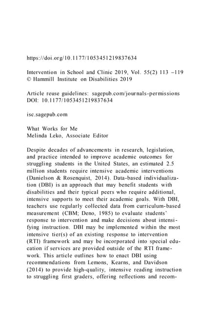 httpsdoi.org10.11771053451219837634Intervention in Sc | PDF httpsdoi.org10.11771053451219837634Intervention in Sc | PDF