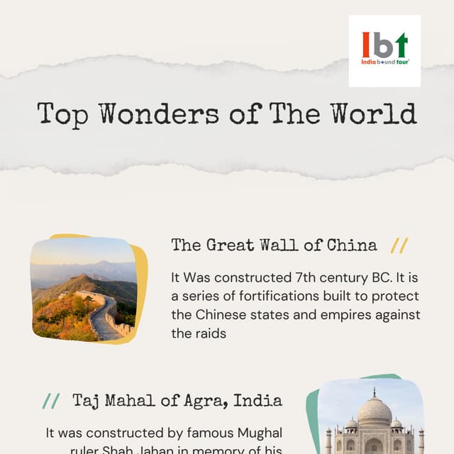 The Wonders of the World: Timeless Marvels Across Continents | PDF