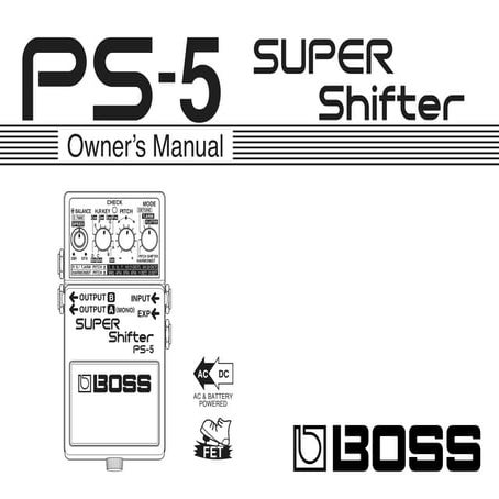 Boss PS5 | PDF