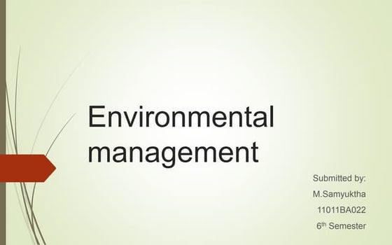 Environmental Management Plan | PPTX