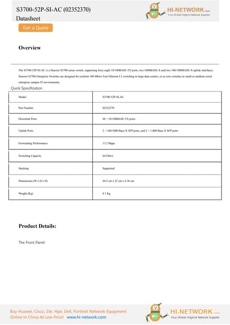 huawei-s5710-52c-ei-brochure-datasheet.pdf | Internet | Computing