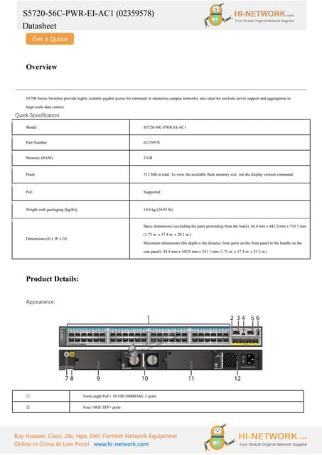 huawei-s5720-12tp-pwr-li-ac-brochure-datasheet.pdf | Computer ...