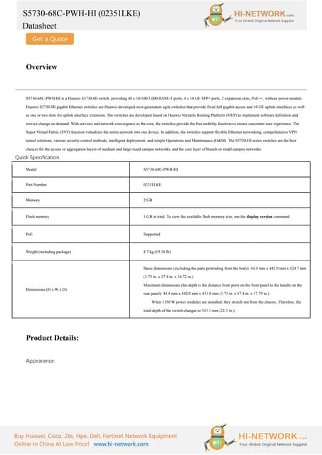 huawei-s8700-10-brochure-datasheet.pdf | Computer Networking | Computing