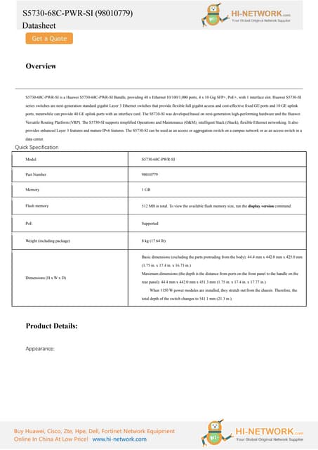 huawei-s8700-10-brochure-datasheet.pdf | Computer Networking | Computing
