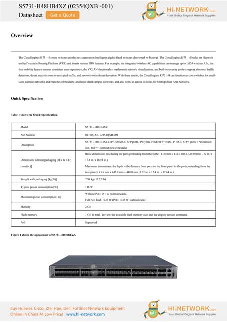 huawei-s5735-l24p4xe-a-v2-brochure-datasheet.pdf | Computer Networking | Computing