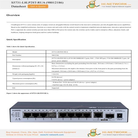 huawei-s5731-l8lp2st-rua-brochure-datasheet.pdf | Computer Networking | Computing