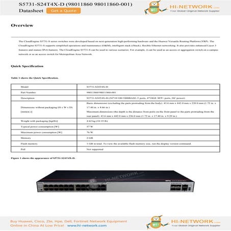 huawei-s5731-s24t4x-d-brochure-datasheet.pdf | Computer Networking | Computing