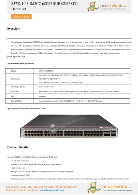 huawei-s5732-h24um2cc-brochure-datasheet.pdf | Computer Peripherals | Computing