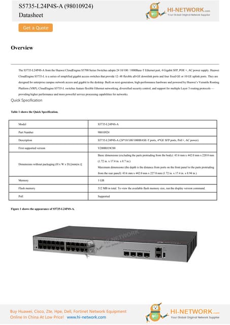 huawei-s5735s-l24p4x-a-brochure-datasheet.pdf | Computer Networking | Computing
