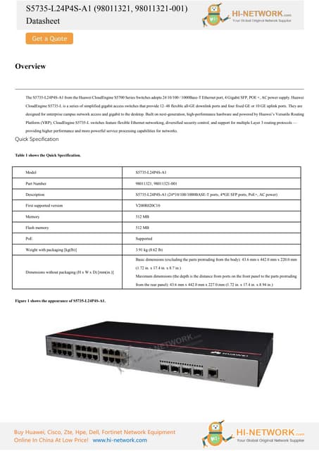 huawei-s5731-l4p2hw-rua-brochure-datasheet.pdf | Computer Networking | Computing
