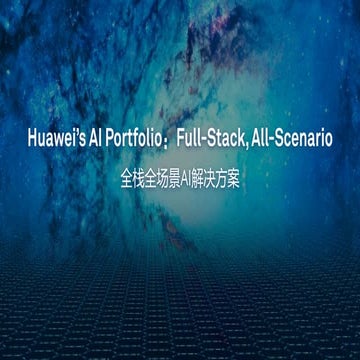 Introduction to Huawei's Full-Stack AI Portfolio | PDF