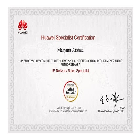 Huawei IP Network Sales Specialist | PDF