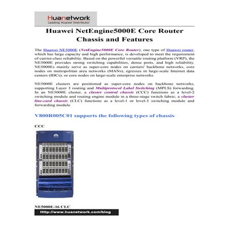 Huawei net engine5000e core router chassis and features | DOC