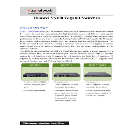 Huawei s5300 gigabit switches | DOC