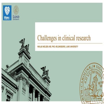 Challenges in clinical research | PPTX