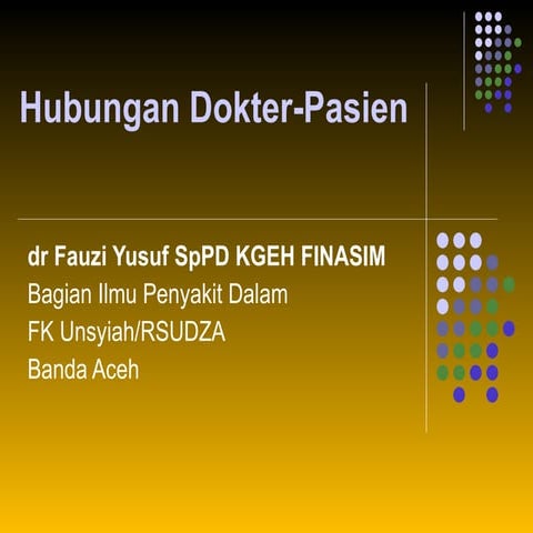 Hubungan dokter-pasien | PPT
