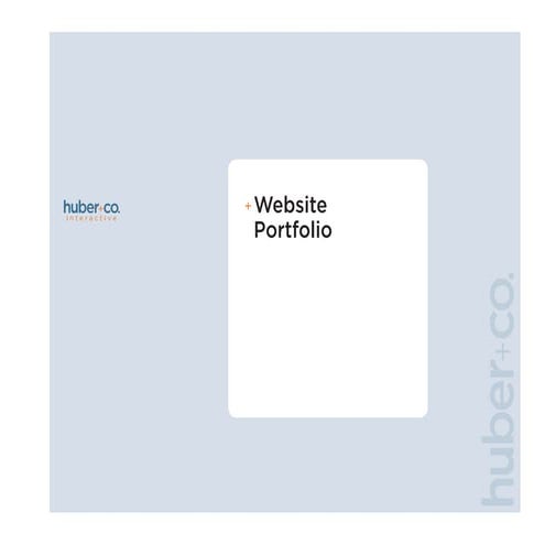 Huber And Co Website Portfolio (2009) | PDF