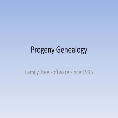 Progeny Genealogy | PDF