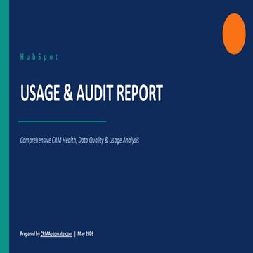[SAMPLE] Comprehensive HubSpot Audit Report - 2 : Client Name ...