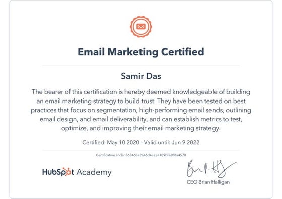 Social Media Certification (HubSpot) | PPT