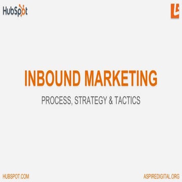 Inbound Marketing: Process, Strategy & Tactics (106 Pages) | PPT