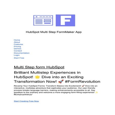 HubSpot Multi Step FormMaker.pdf | Desktop Publishing | Computer Software and Applications