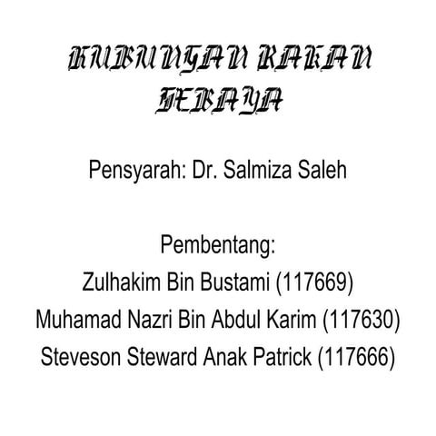 Slide Show: Hubungan rakan sebaya | PPT