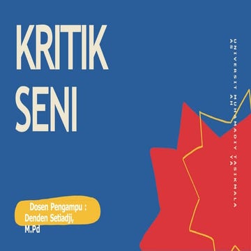 HUBUNGAN SENI DAN MANUSIA DALAM PERSPEKTIF KRITIK SENI | PPTX