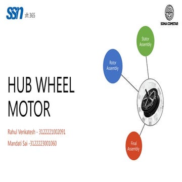 Hub wheel motor Manufacturing Process Flow | PPTX