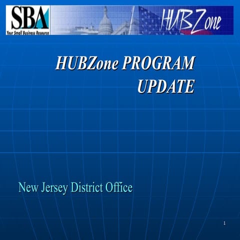 Hub Zone Training 2/2/2010 | PPT