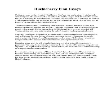 Huckleberry Finn Essays.pdf