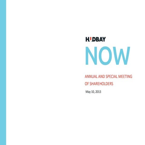 Hudbay's Annual and Special Meeting of Shareholders | PPT