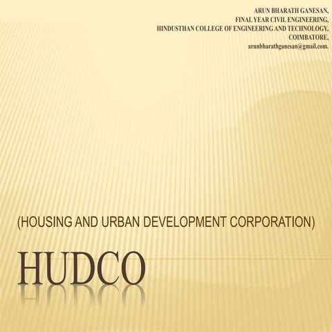 Hudco ppt | PPTX