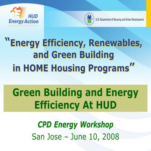 HUD Overview - EE in HOME Workshop | PDF