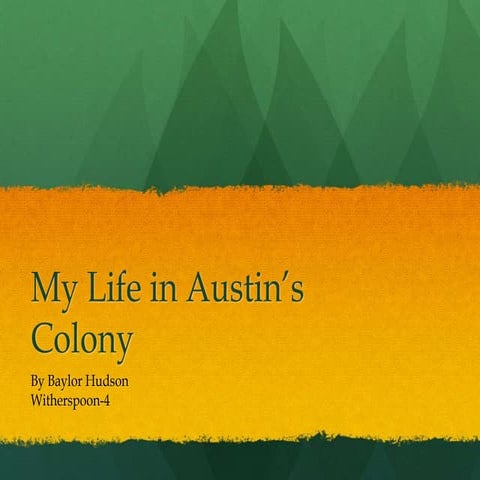 Hudson Austin Colony