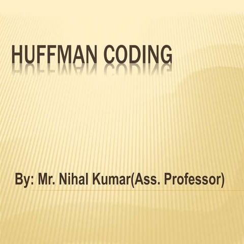 Huffman Coding Pptx Programming Languages Computing 9334
