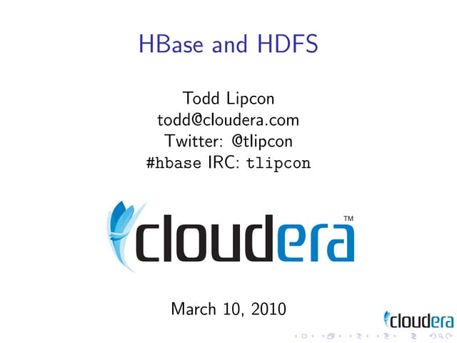 HBase User Group #9: HBase and HDFS | PDF HBase User Group #9: HBase and HDFS | PDF