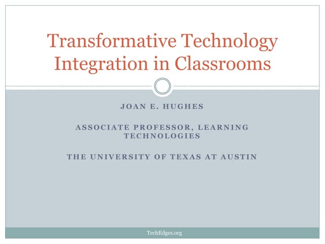 Technology Integration: The RAT – Replacement, Amplification, and ...