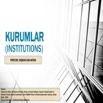 KURUMLAR (INSTITUTIONS) | PPT