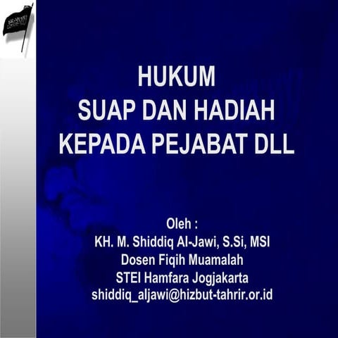 hukum-suap menyuap-dan hadiah dalamislam.ppt