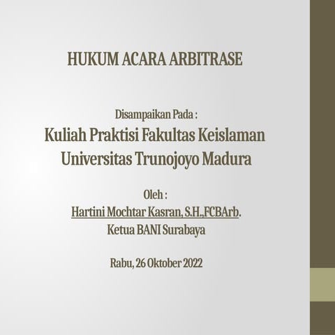 Hukum Acara Arbitrase Badan Arbitrase Nasional Indonesia.pptx