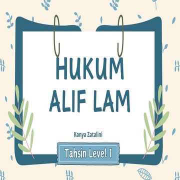HUKUM ALIF LAM RIWAYAT HAFSH QIROAH IMAM ASHIM | PPT