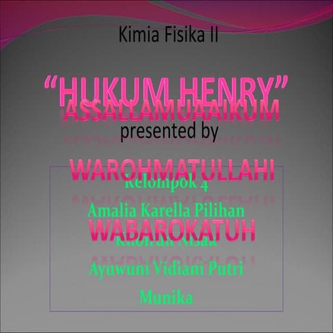 Hukum henry | PPT