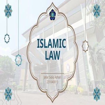 presentasi pengertian tentang Hukum Islam | PPTX