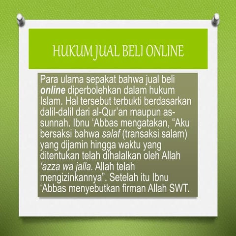 Hukum jual beli online | PPTX