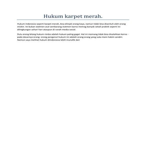 Hukum karpet merah.docx