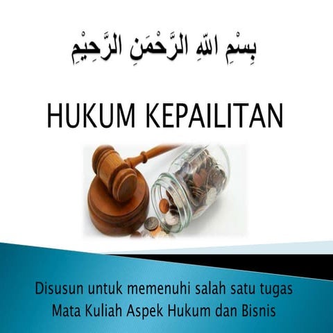 Hukum Kepailitan | PPTX