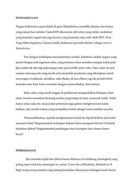Hukum makan katak | PDF Hukum makan katak | PDF