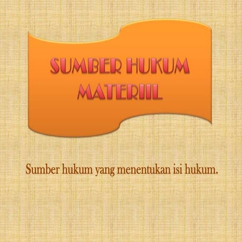 Hukum materil | PPTX