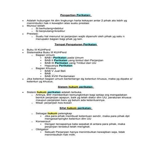 Hukum Perikatan | PDF